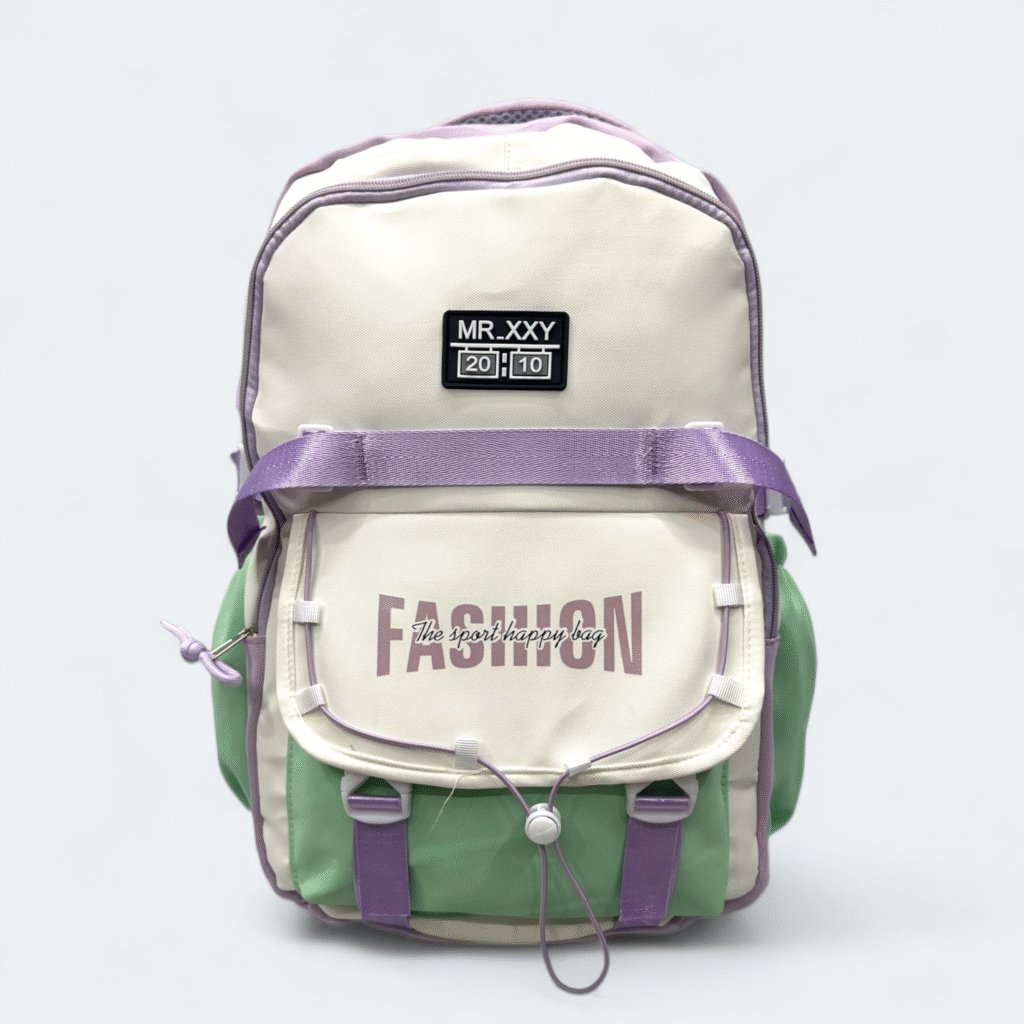 Fashion Design Lightweight School Bag SCB 108 Off White -Green – Stay ...